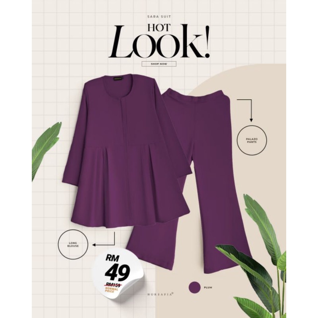 SARA SUIT BY NURSAFIA | Shopee Malaysia