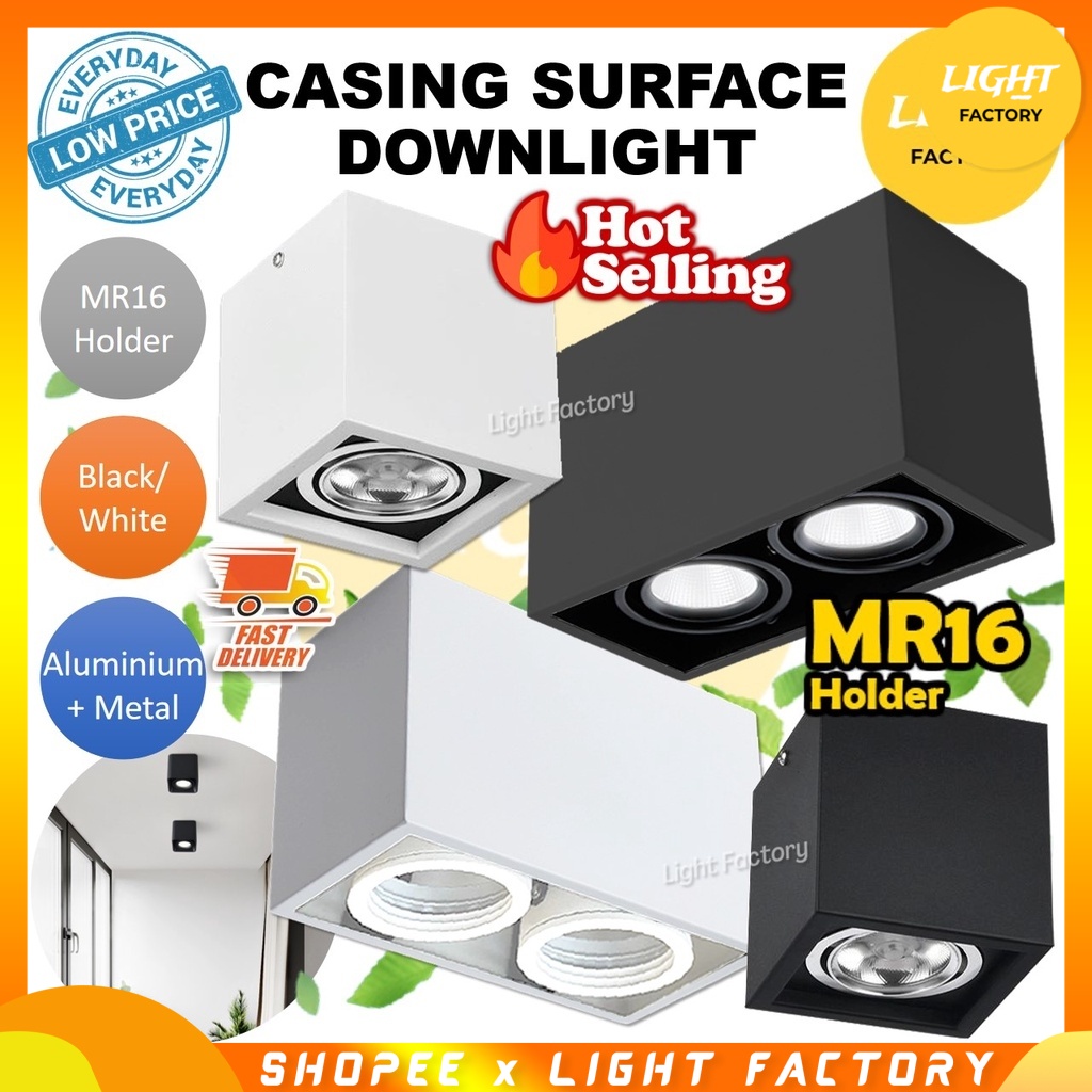 LED Surface Eyeball Fitting MR16 1 Head 2 Head/Casing Surface Eye ball ...