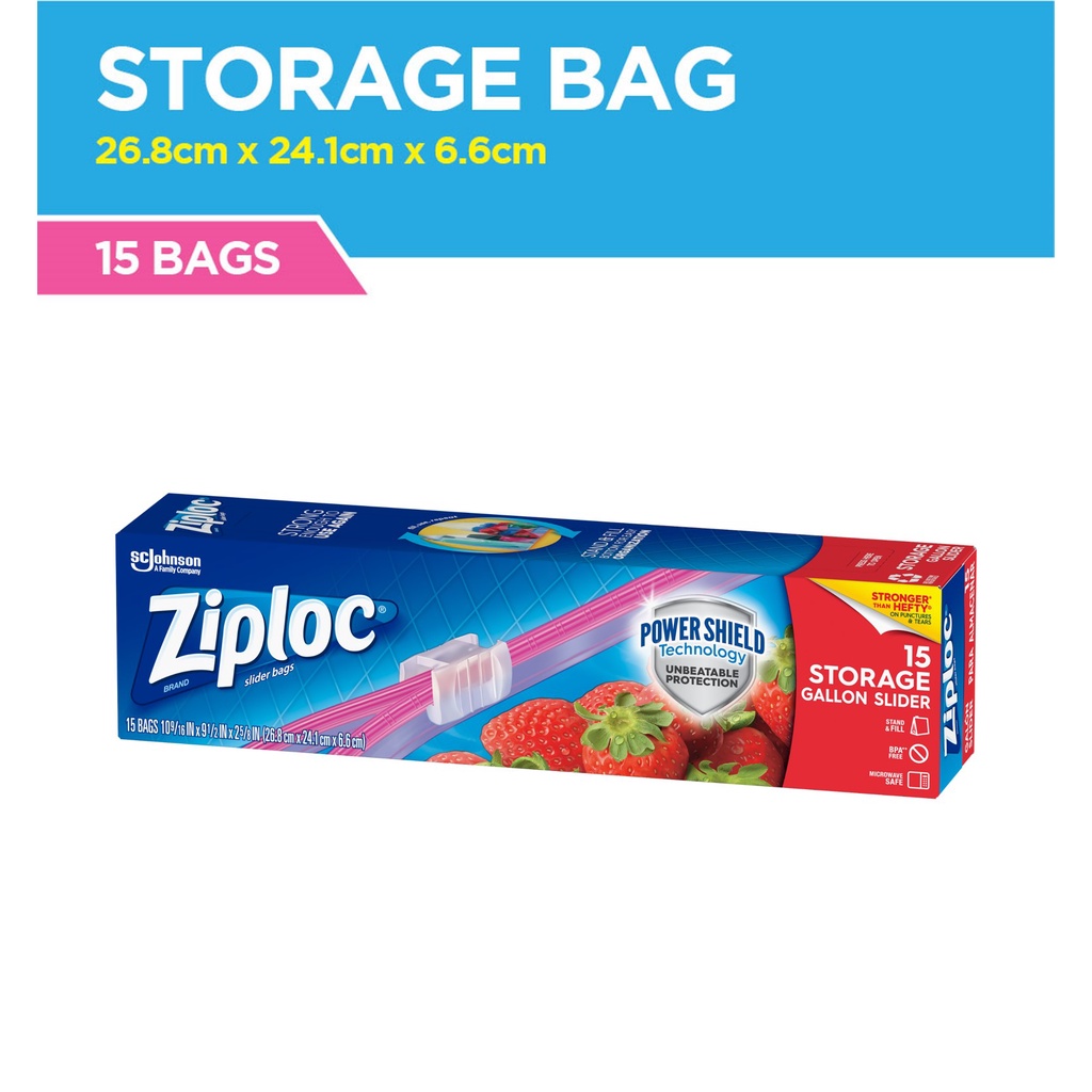 Ziploc Ez Zip Storage Gallon (15's) | Shopee Malaysia