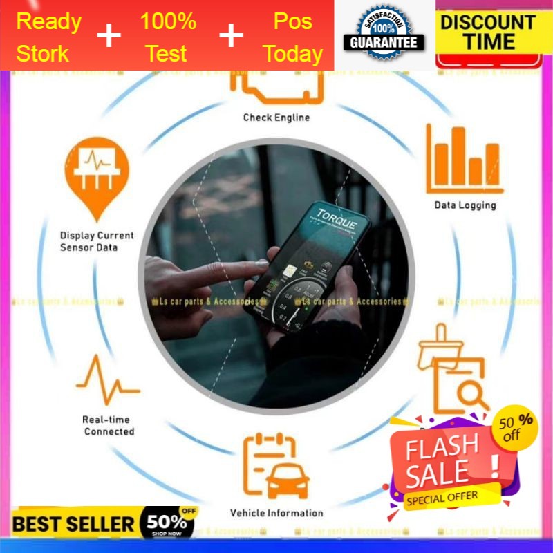 OBD OBD2 Scanner ELM327 Read Code Diagnostic Bluetooth Conect Check ...