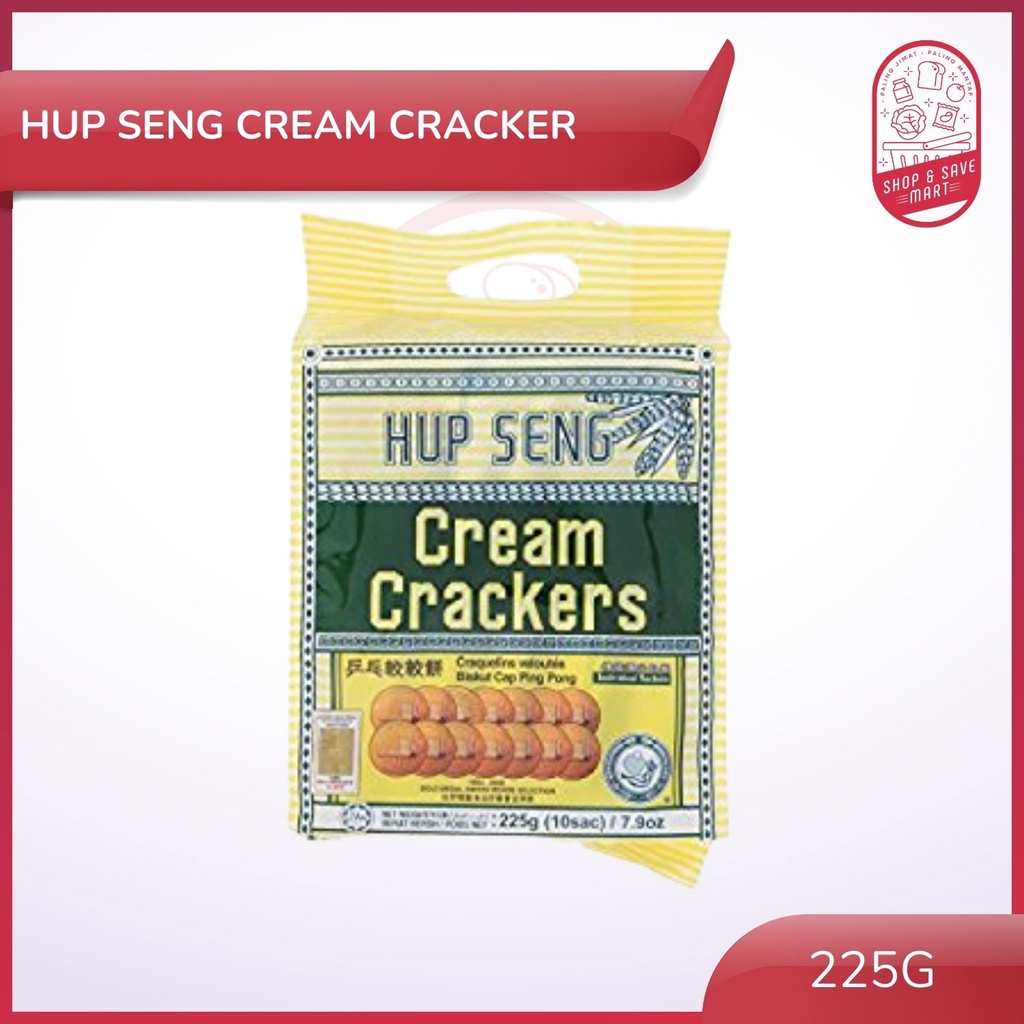Hup Seng Cream Cracker - 225g (10 individual packs)| Biskut Krim Kraker ...