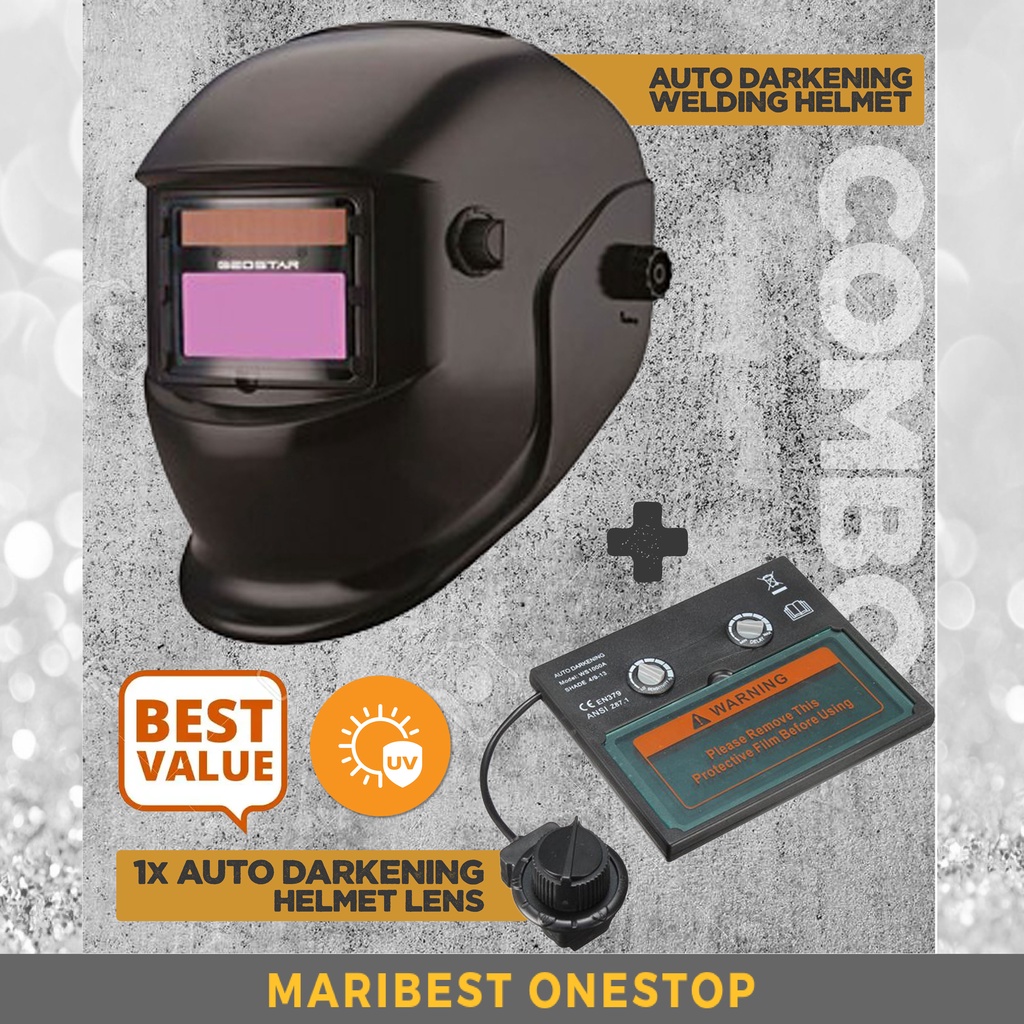 ABB DARKENING WELDING HELMET WITH WELDING LENS | Shopee Malaysia