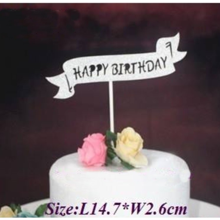 Happy Birthday Flag Cake Topper Decorations | Shopee Malaysia