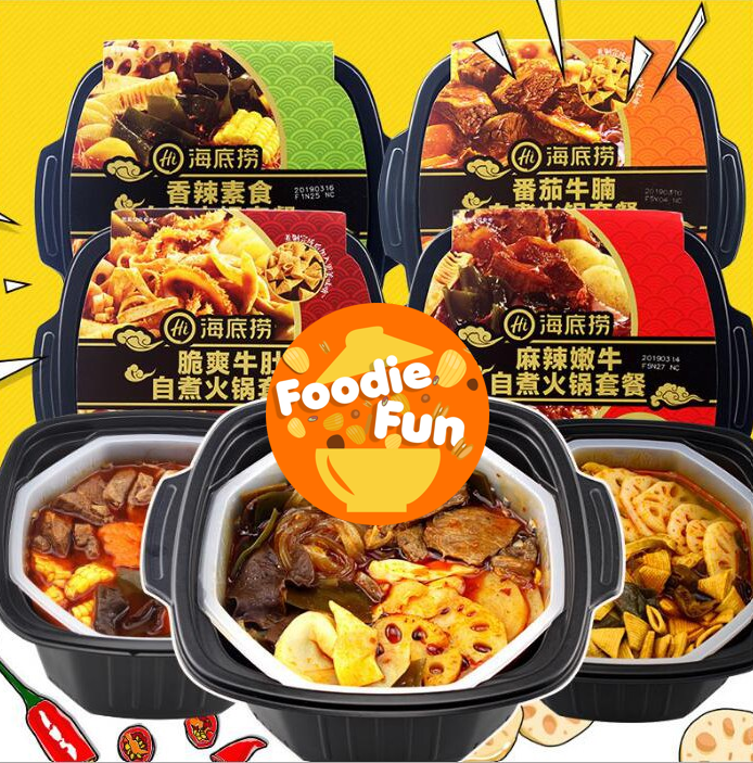 Haidilao steamboat instant hotpot海底捞懒人自煮自热小火锅 脆爽牛肚 香辣素食 番茄牛腩 麻辣鲜香 爽脆过瘾 ...
