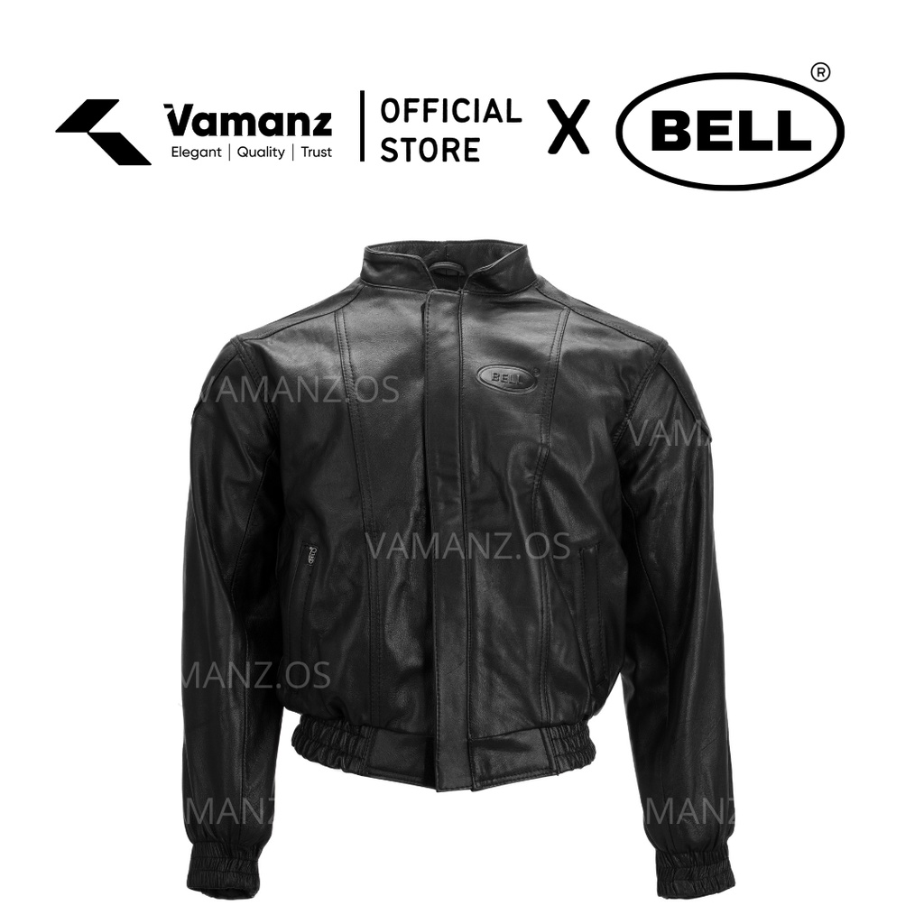 Original BELL Jacket Cowhide Leather Jaket Motor Biker Kulit | Shopee ...