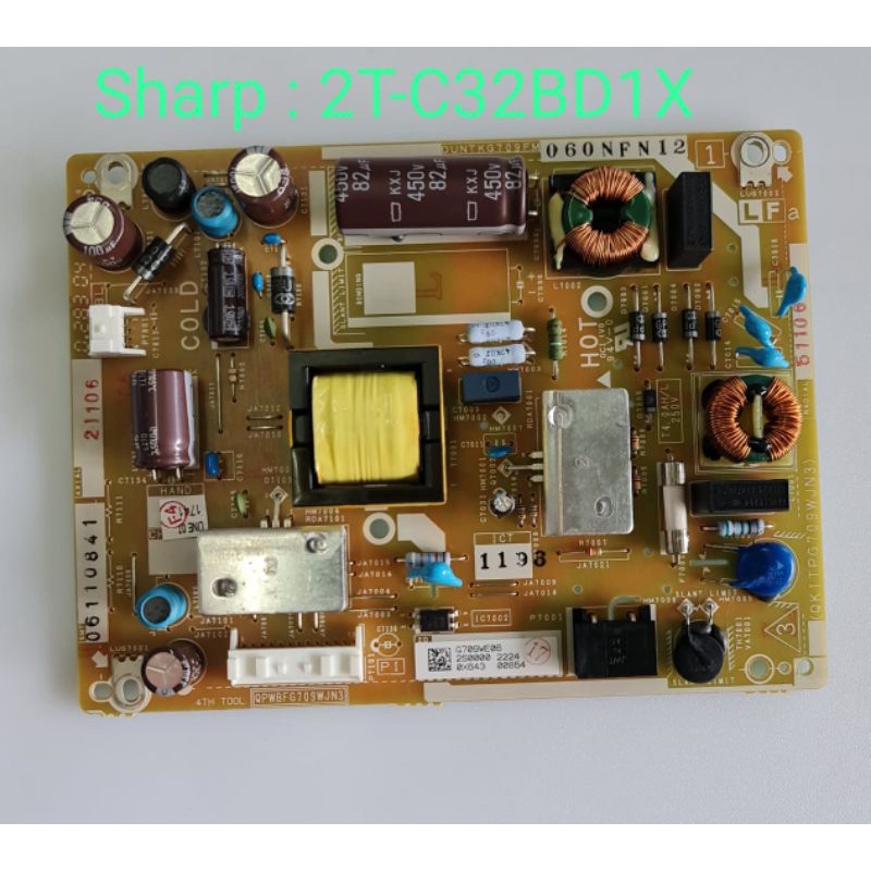 SHARP LED TV ORIGINAL POWER SUPPLY BOARD 2T-C32BD1X | Shopee Malaysia