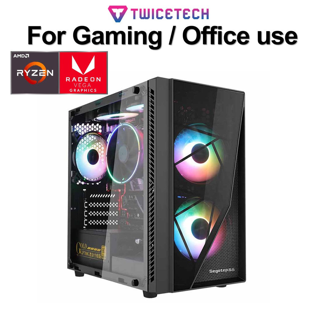 Ryzen 3 3200G / Ryzen 5 3400G Budget Gaming PC / Office PC / Desktop PC ...