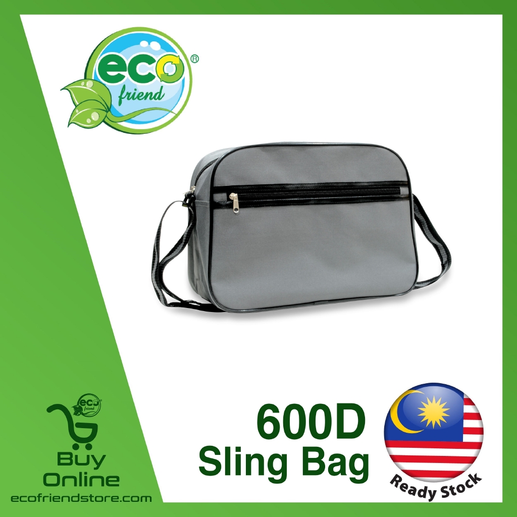 [ LOCAL READY STOCK ] 600D Sling Bag Easy-To-Use Ecofriendly Recycle ...