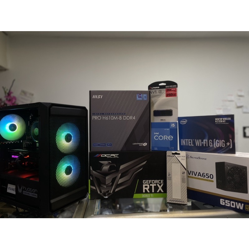 GAMING FULL SET INTEL CORE i5 12400F / 16GB DDR4 RAM / H610M / 500G SSD / RTX 3060 12GB /Acer 24 ...