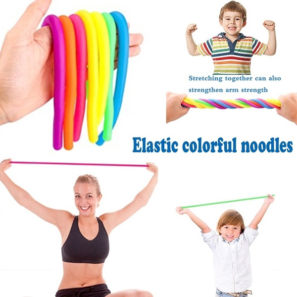(Random Color)TPR Elastic String Fidget Toy Anti-stress Anxiety Relief ...