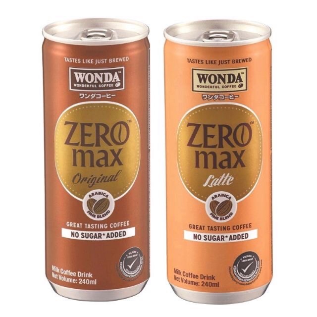Wonda Coffee Zero Max Latte/Orignal Tin | Shopee Malaysia