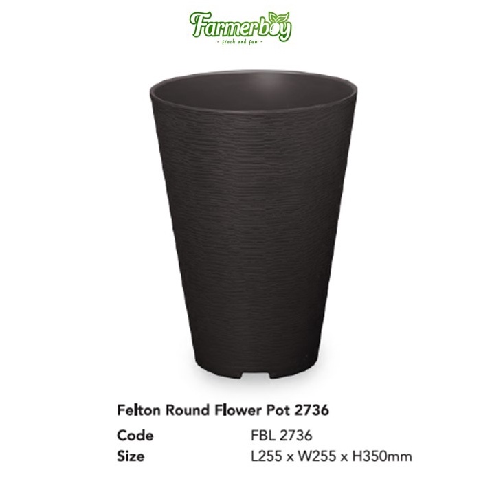 Felton Round Flower Pot FBL 2736 DIAMETER 25.5 CM GARDENING FLOWER POTS ...