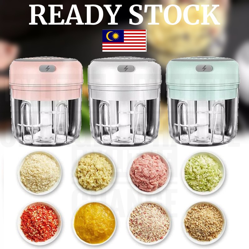 Electric Masher Automatic Crusher Chopper Portable USB Charging Blend ...