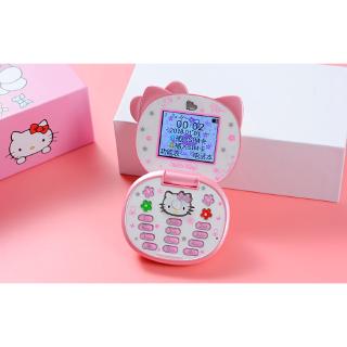 Cute Mini Hello Kitty Girl Phone K688 Quad Band Flip Cartoon Mobile ...