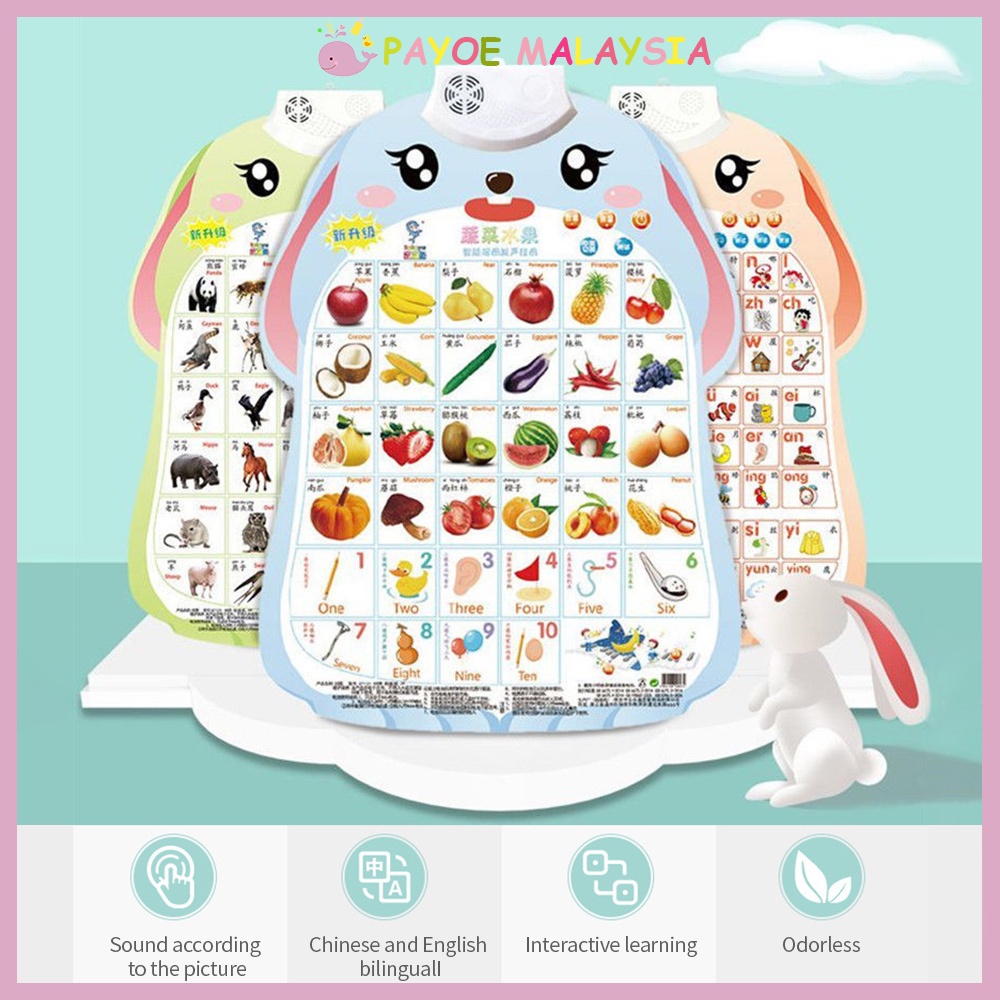 PAYOE Sound Electronic Wall Hanging Chart Baby Learning Machine Early ...