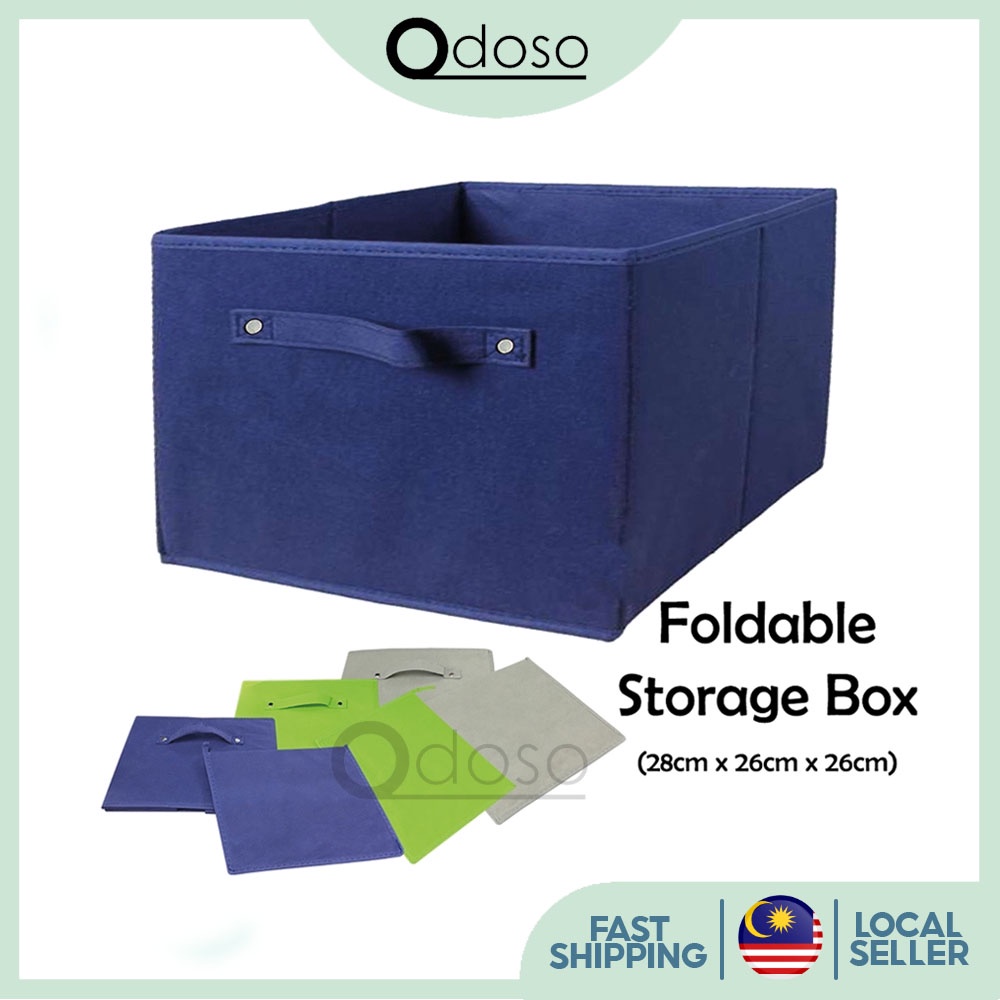 SO012 Foldable Storage Box Wardrobe Organizer With Handle Kotak Boleh ...