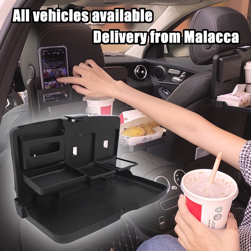 Foldable Car Food Tray with Bottle & Cup Holder Steering Wheel Table ...