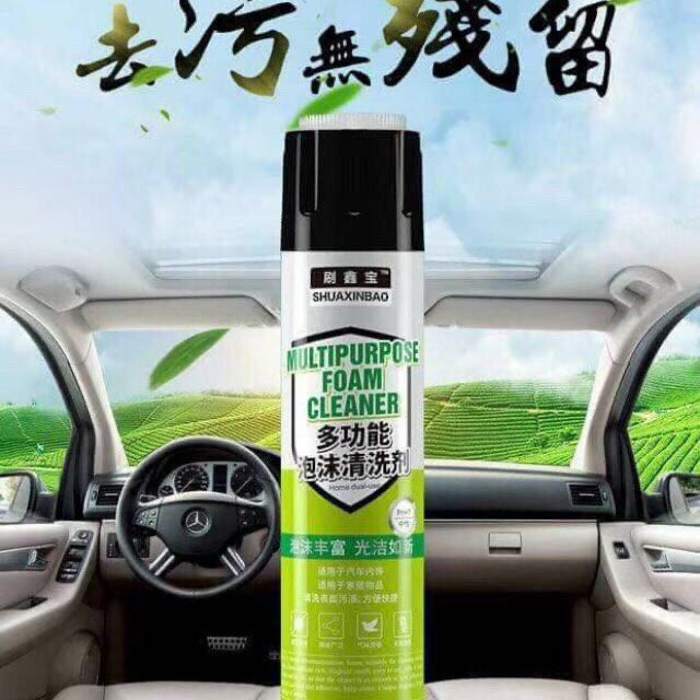 Multi-Purpose Foam Cleaner 650ml With Head Brush (No Water Needed) | Shopee Malaysia