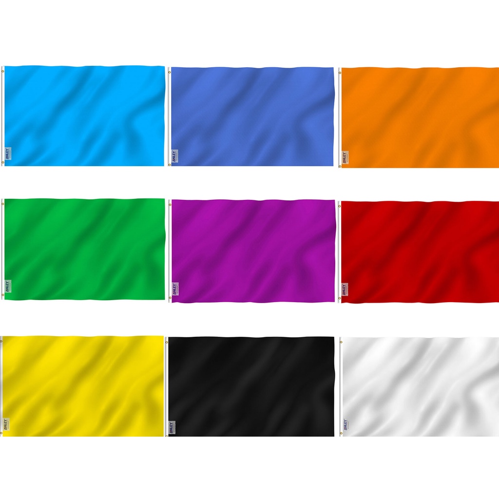 Anley Solid Color Flag Pure Color Flag - Solid Black Flag Red flag Blue ...