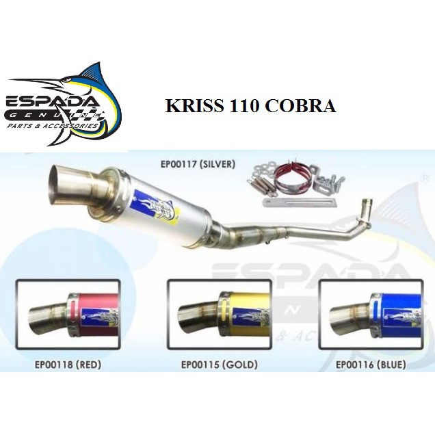 KRISS 110 RACING COBRA EXHAUST PIPE-(ESPADA) **28MM** | Shopee Malaysia