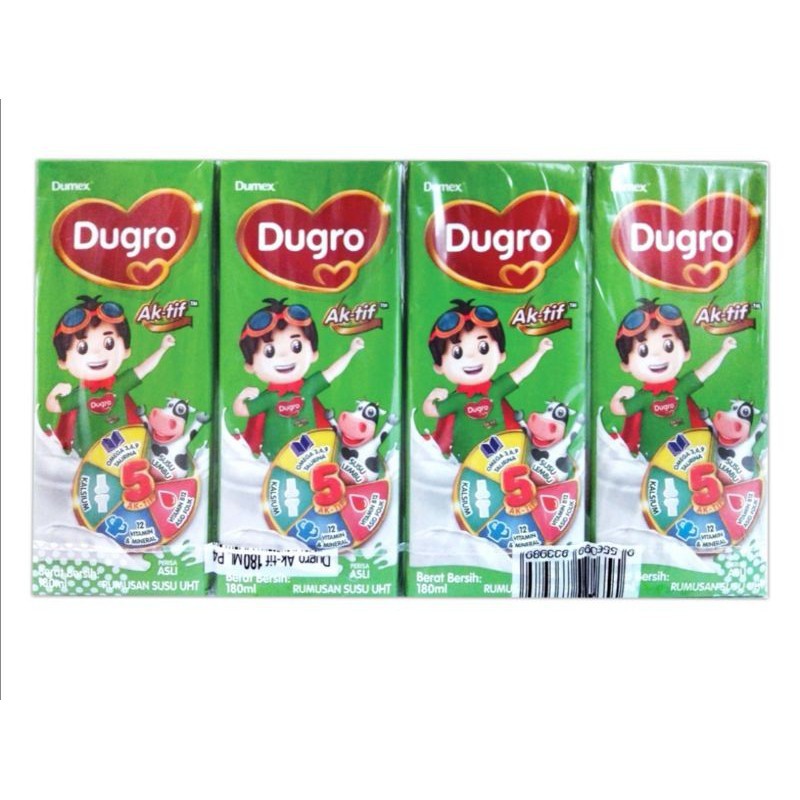 Dumex Dugro UHT Milk Aktif 4 x 180ml | Shopee Malaysia