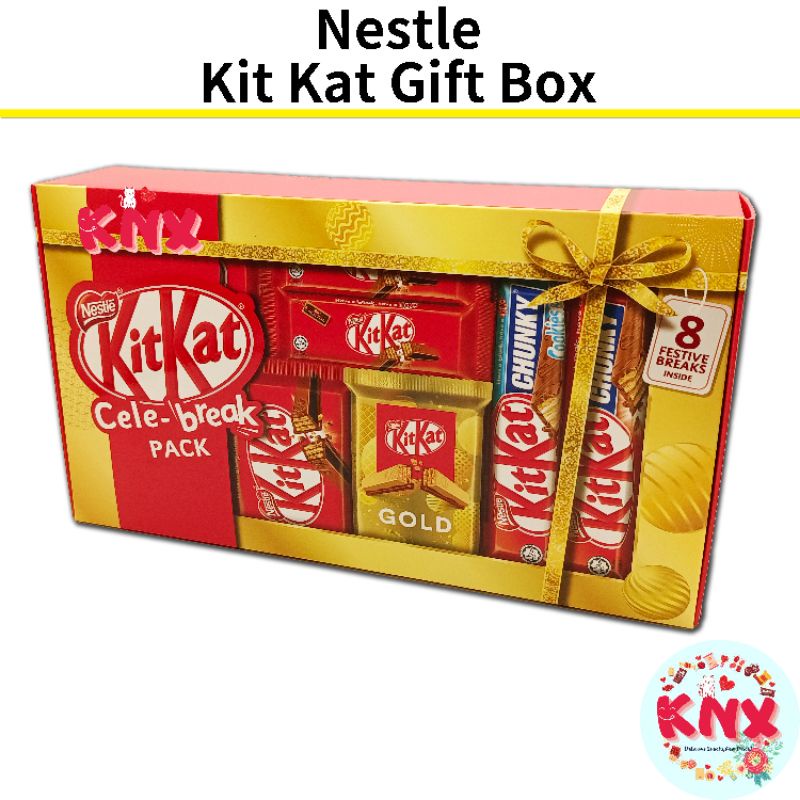 Nestle Kit Kat Gift Box Cele Break Pack 8 Festive Breaks Inside ...