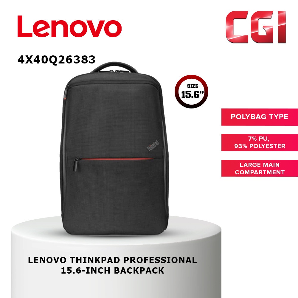 Lenovo ThinkPad Professional Backpack (15.6") 4X40Q26383 | Shopee Malaysia