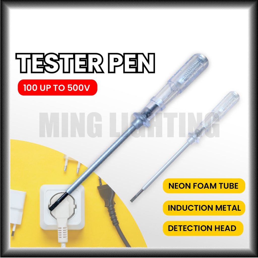 Flat Head Screwdriver Electrical Test Pen Electrician AC Voltage ...