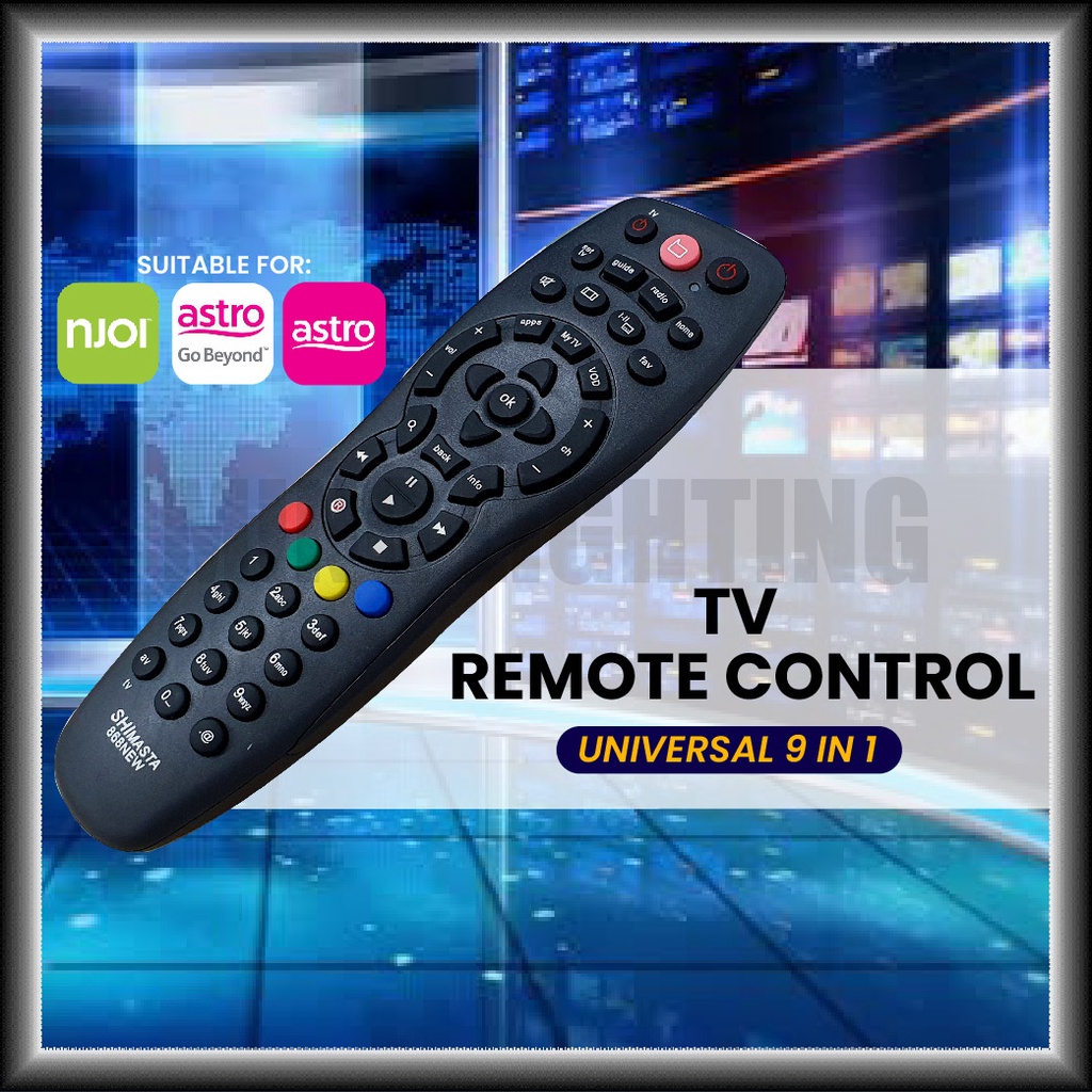 9 in 1 Universal Remote Control Set Battery AAA Astro Beyond HD NJOI ...