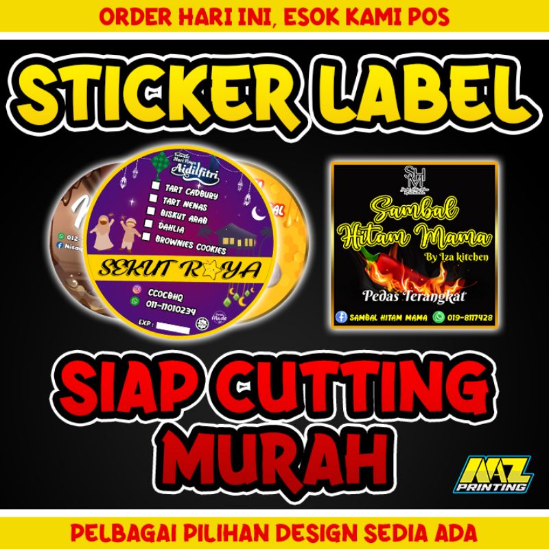 STICKER LABEL / STICKER PRODUK MIRROCOAT SIAP POTONG | Shopee Malaysia