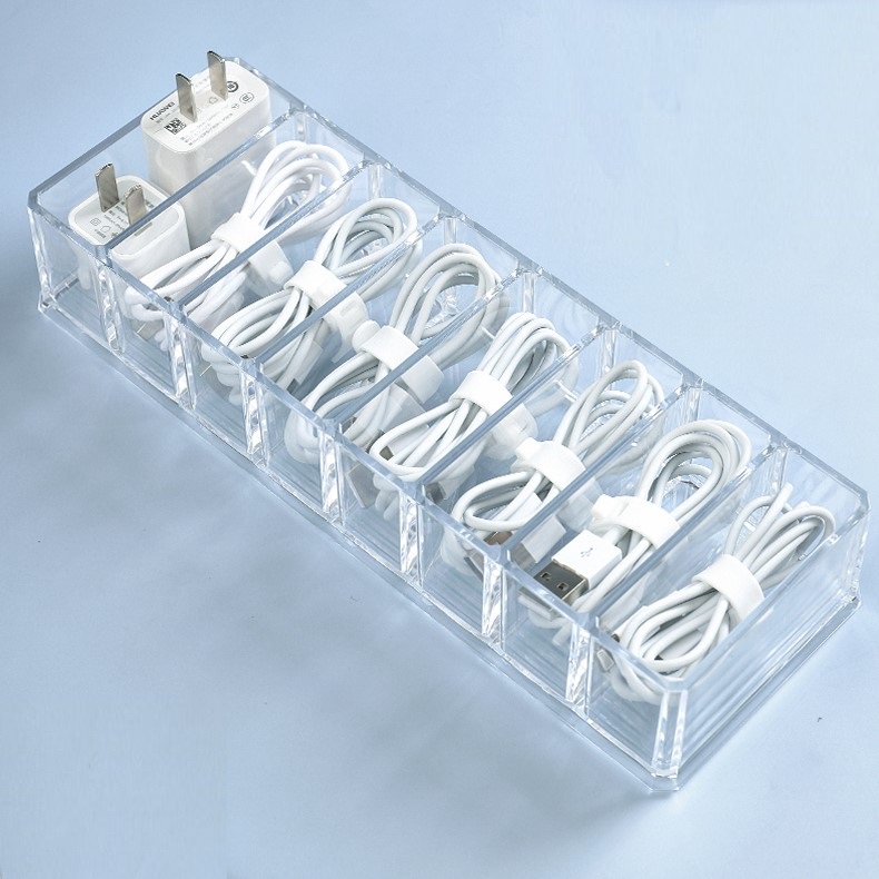 Cable Wire Organizer Storage Box Divider Desk Stationary Organizer ...