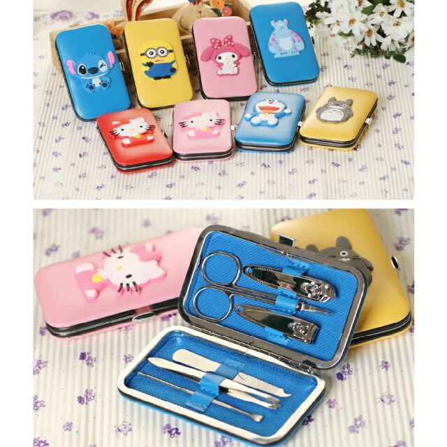 Cute cartoon hello kitty nail clipper manicure pedicure 6pcs | Shopee ...