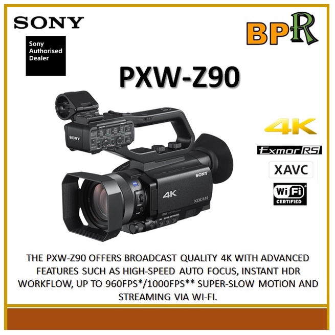 Sony PXW-Z90V / Z90 / Z90V / 4K HDR XDCAM with Fast Hybrid AF Camcorder ...
