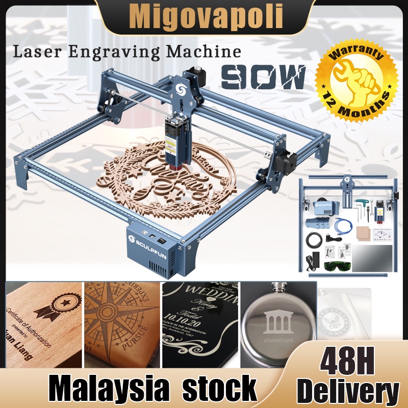 5 year warranty🚚SCULPFUN S9 Full Metal Ultra-fine Laser Engraving ...