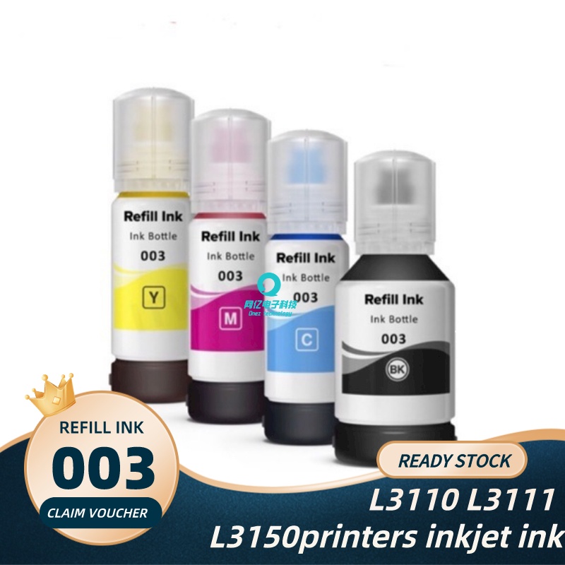Refill Dye Ink-001 002 003 004 for Printer L3100 L3150 L3060 L3100 ...