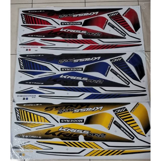 MODENAS KRISS MR2 (2) BODY STICKER | Shopee Malaysia