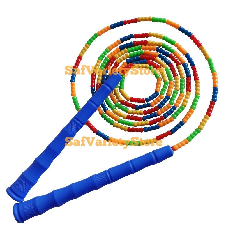 Jumprope long handle beaded skipping SAF soft bead handle 20cm | Shopee ...