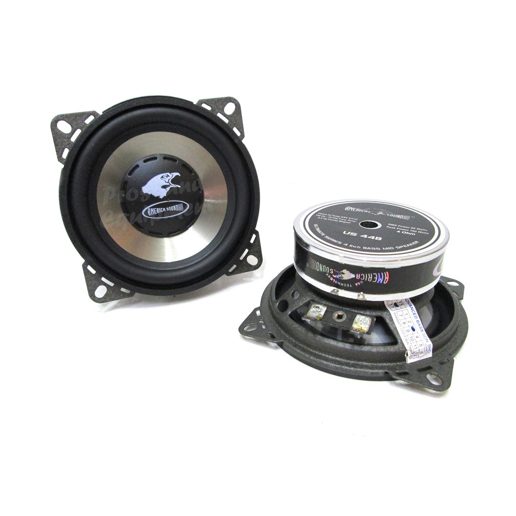 AMERICA SOUND ULTIMATE SERIES 4 INCH BASS MID SPEAKER (US44B) CAR AUDIO ...