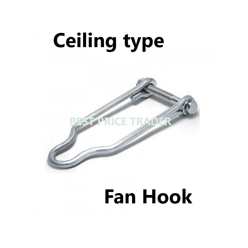 Ceiling Fan Hook with Bolt and Nut / Cangkuk Kipas Siling | Shopee Malaysia