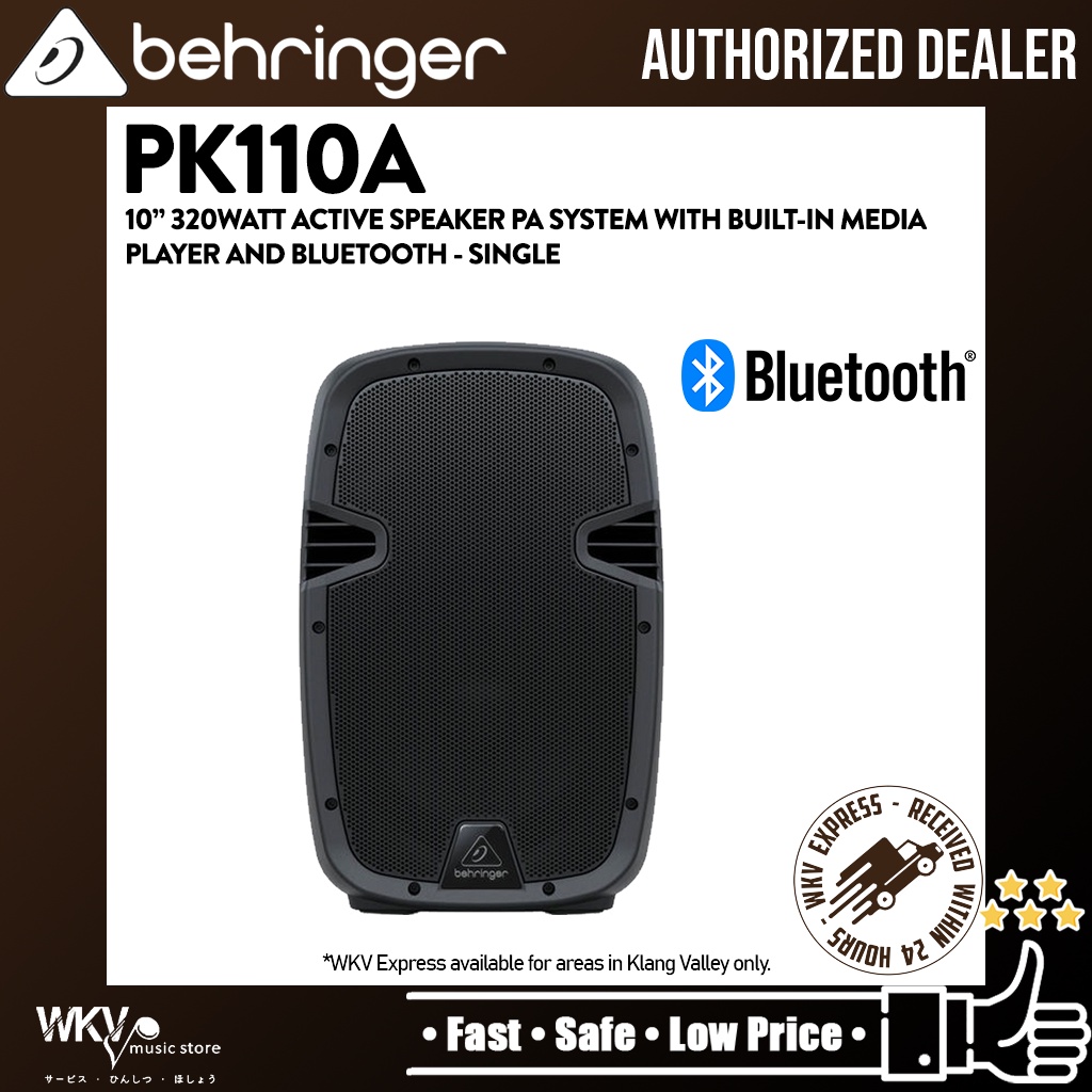 Behringer PK110A Active 350W 10" PA Speaker System with Bluetooth (PK ...