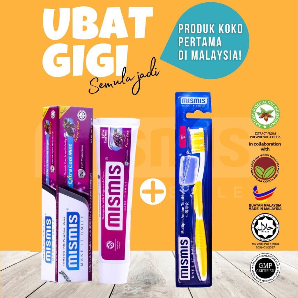 Mismis Extra Cool Mint Toothpaste (200g x 1) + Multiple Action ...