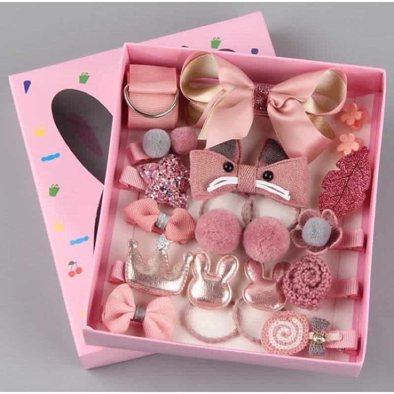 18 pcs Cute Hair Korean Accessories For Kids (Set) | Shopee Malaysia