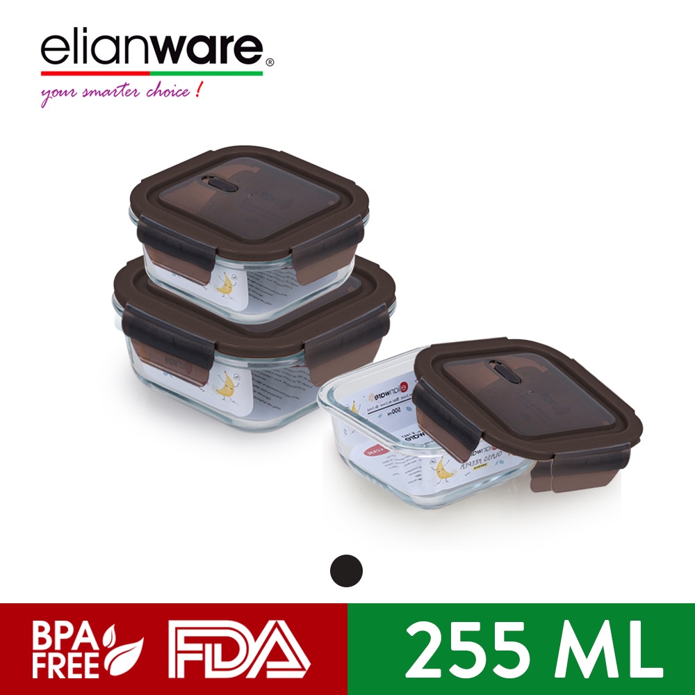 Elianware Square Airtight Borosilicate Glasslock Keeper Multipurpose ...