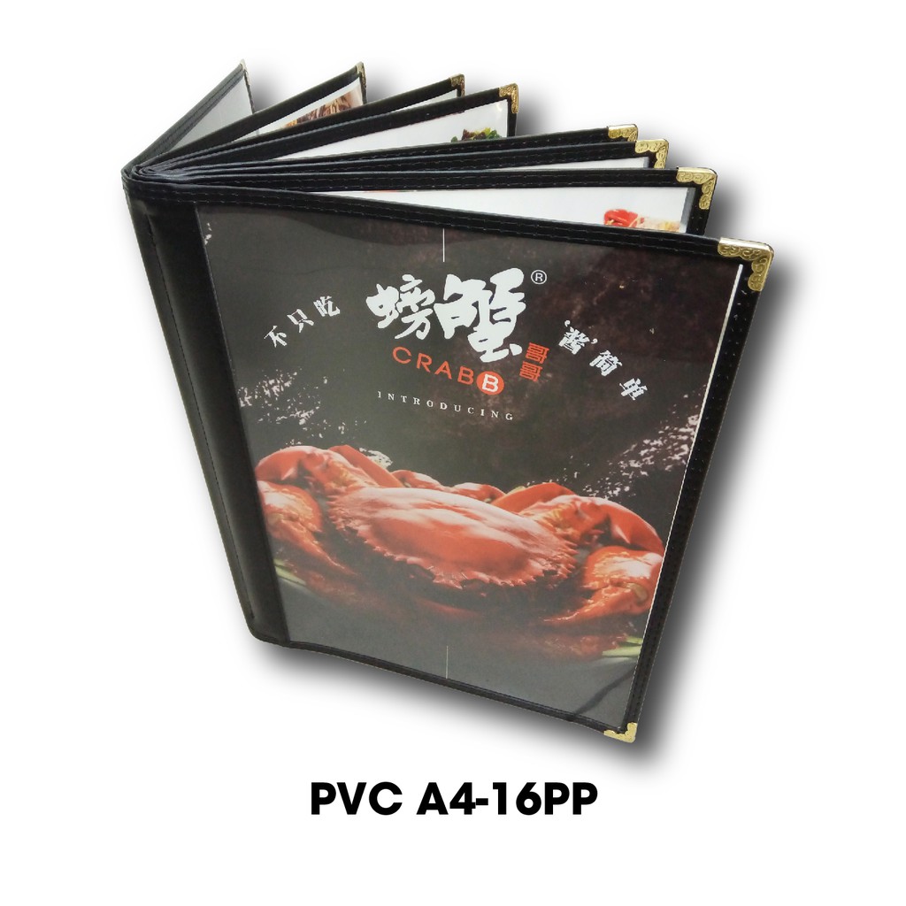 PVC FOLDER Restaurant Menu A4 16 Window / 16 Pages | Shopee Malaysia
