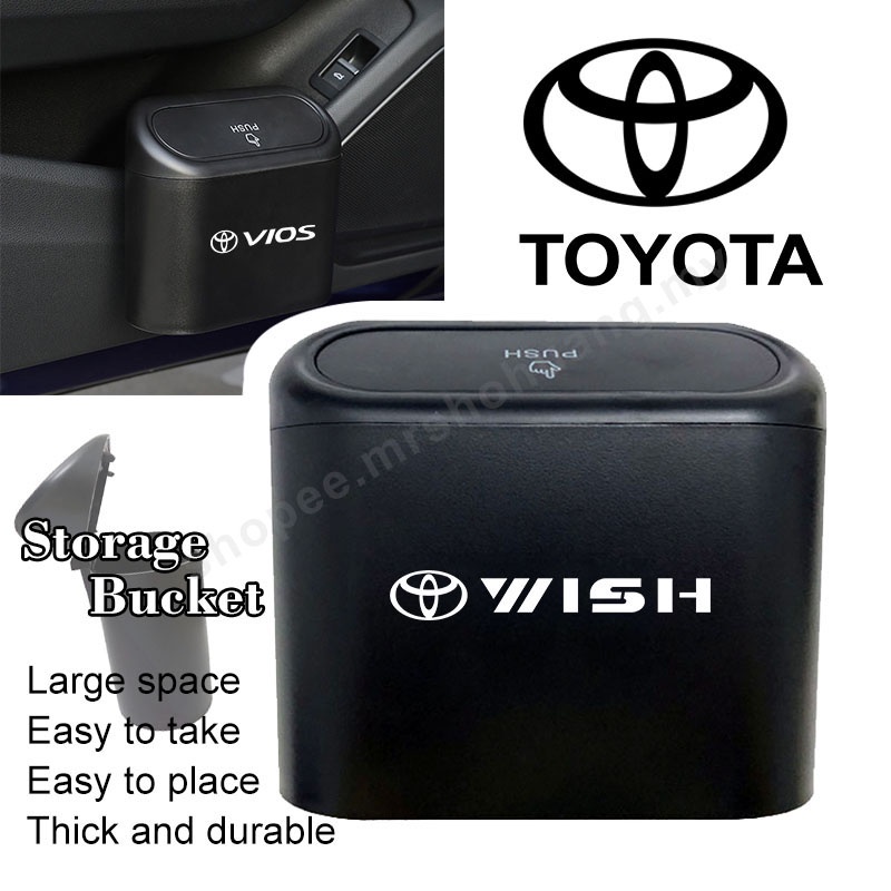 Car Trash Bin Decoration Garbage Bag For Toyota Wish Vios Hilux Rush ...