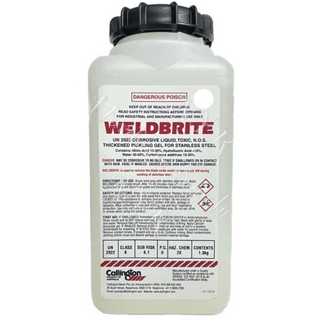 Weldbrite Stainless Steel Pickling Gel 1kg / Weldbrite Stainless Steel ...
