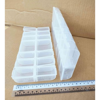 ( EX 0545 ) Bekas pvc plastik 14 petak sesuai isi manik DIY dan alat ...