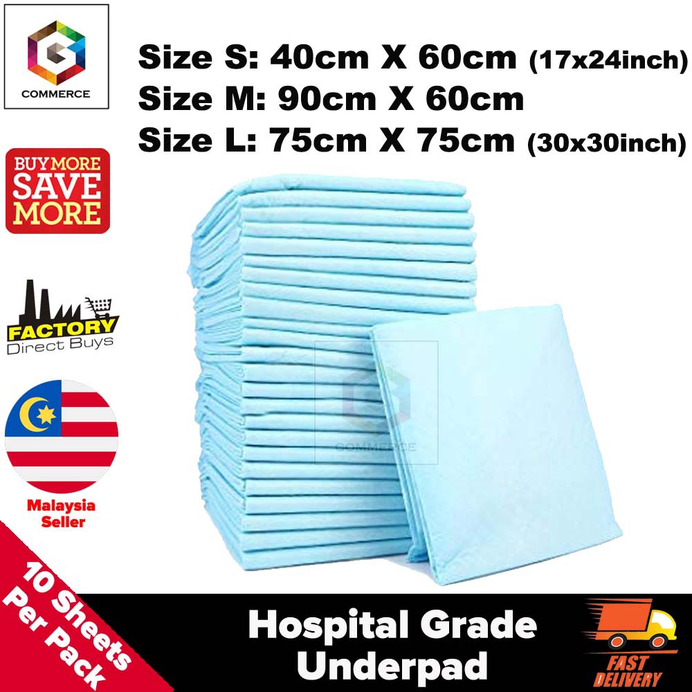 Pelapik Tilam Underpad Disposable Pad Waterproof Lapik Kencing Kalis ...