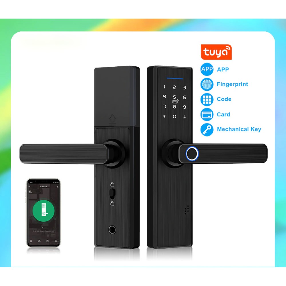 WiFi Electronic Smart Door Lock with Tuya App, Security Biometric ...
