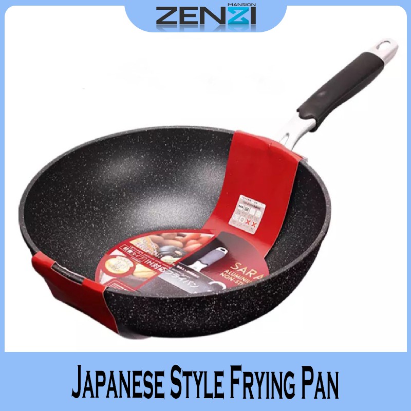 20CM, 24CM, 26CM, 28CM Japanese Style Frying Pan Non-stick Induction Cooker Frying Pan (Sara ...